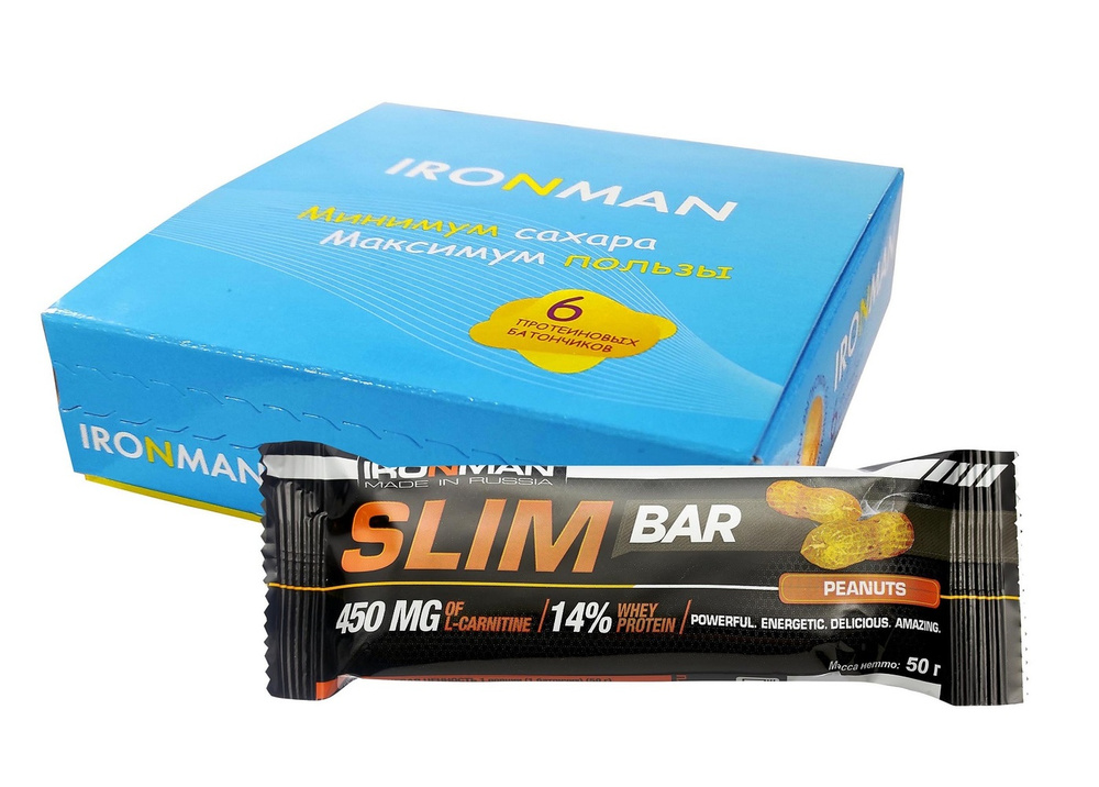 Протеиновый энергетический батончик для похудения с L-карнитином Slim ...