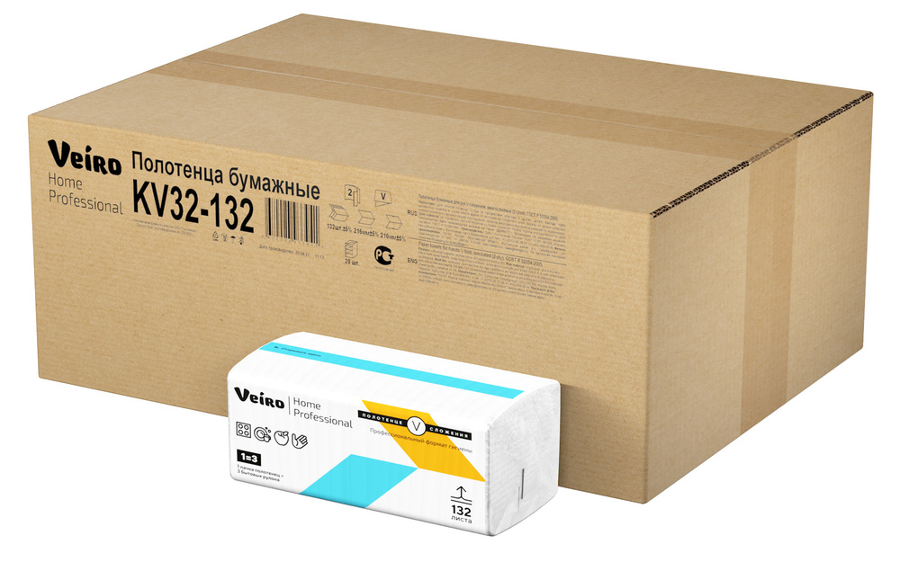 Veiro Professional Бумажные полотенца, 20 шт. - купить с доставкой по выгодным ценам в интернет ...