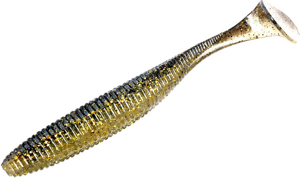 Виброхвост JACKALL Rhythm Wave 5,8" (4 шт.) цв. gold & black shad ...