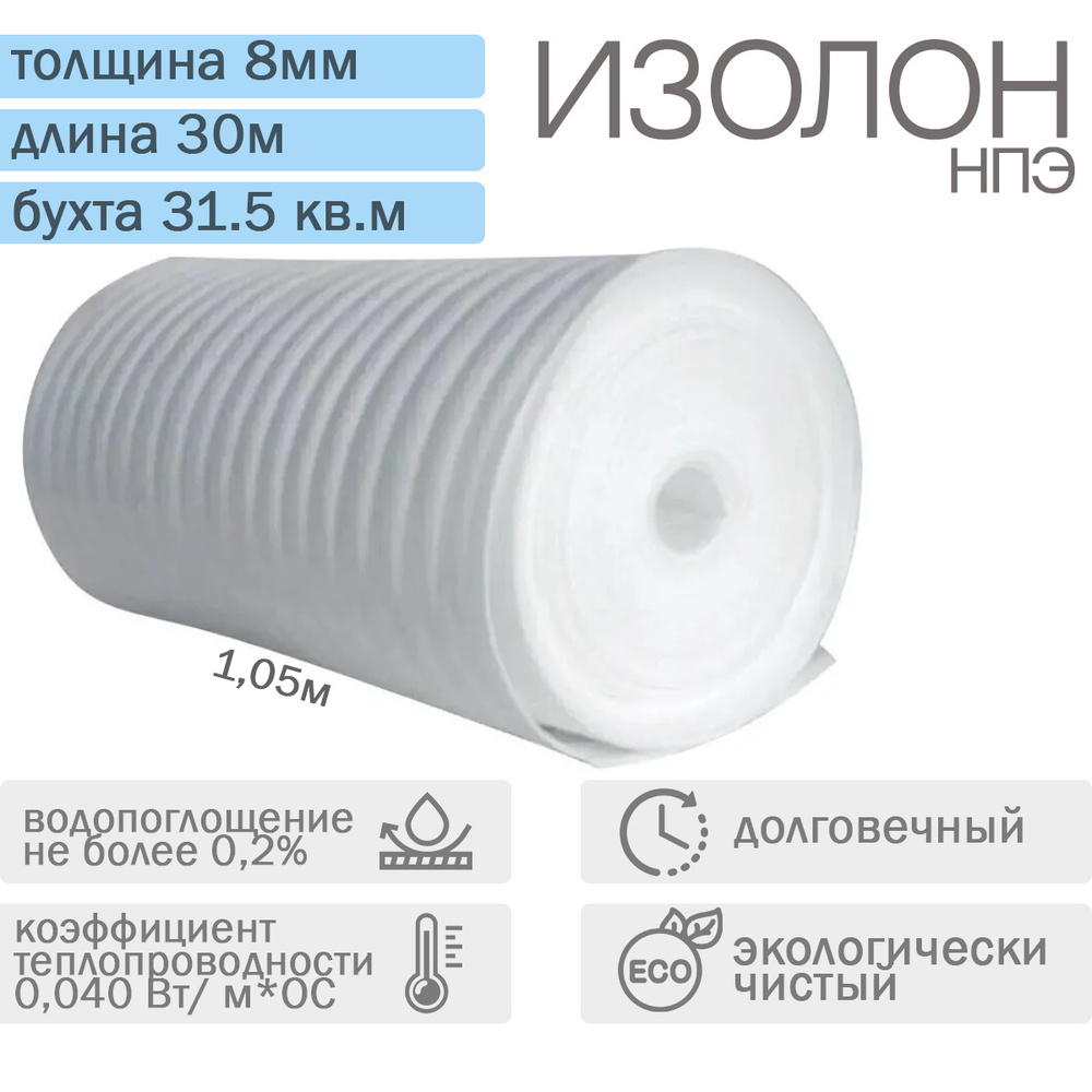 Изолон 8мм Бухта 30 кв.м купить по доступной цене с доставкой в ...