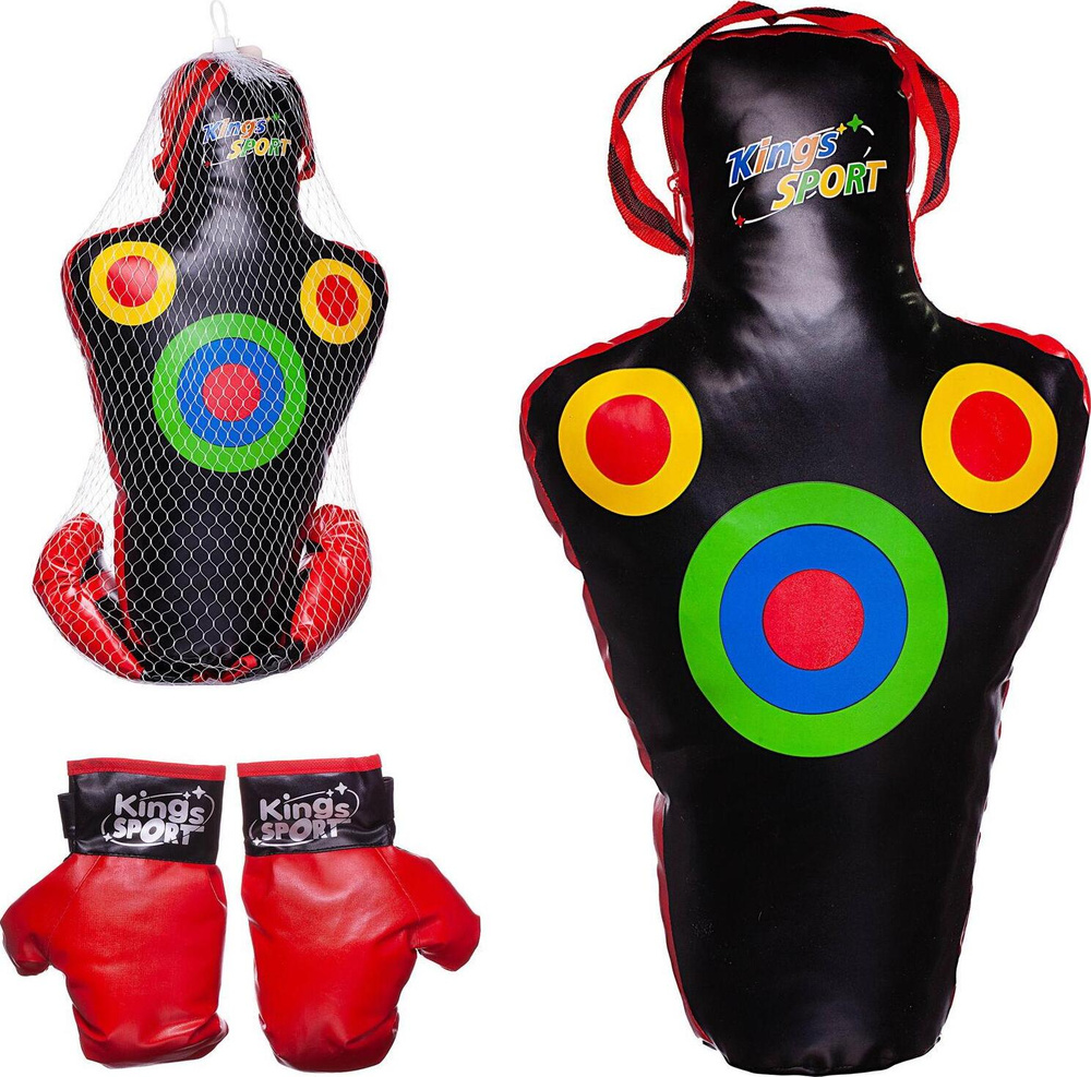 Набор боксерский JUNFA груша с мишенями и перчатки, 64 х 14,5 х 32 см - купить с доставкой по ...