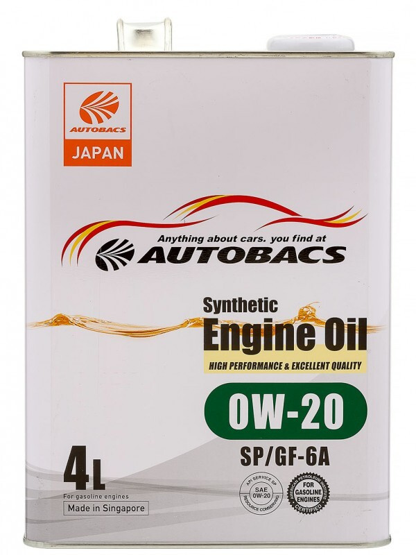 Масло моторное Autobacs ENGINE OIL SYNTHETIC 0W-20 Синтетическое 4 л ...