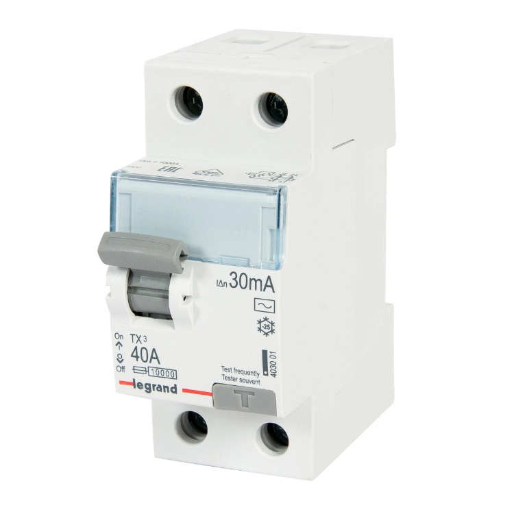 УЗО Legrand TX3 1P N 40 А 30 мА 10 кА AC 403001 - купить с доставкой по ...