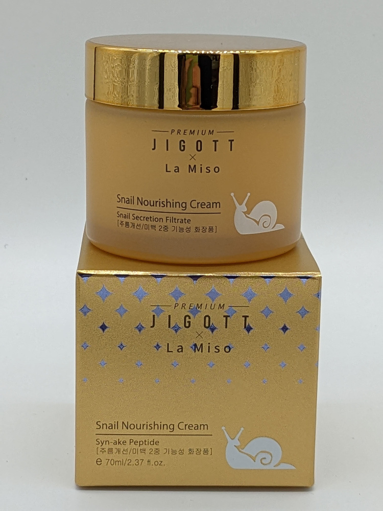 Premium Jigott&La Miso Питательный крем для лица с муцином улитки, 70 ...