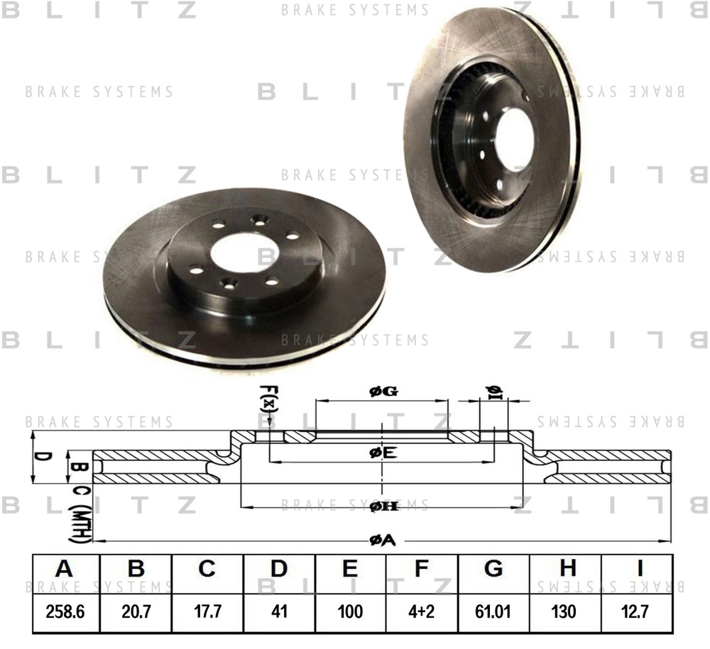 Диск Тормозной Перед Blitz арт. BS0105 - купить по низкой цене в ...