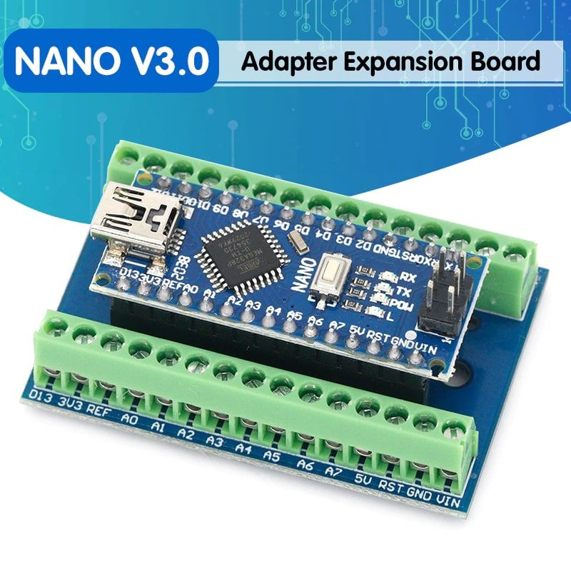 Плата разработчика контроллер Arduino Nano V3 0 с платой адаптера купить с доставкой по