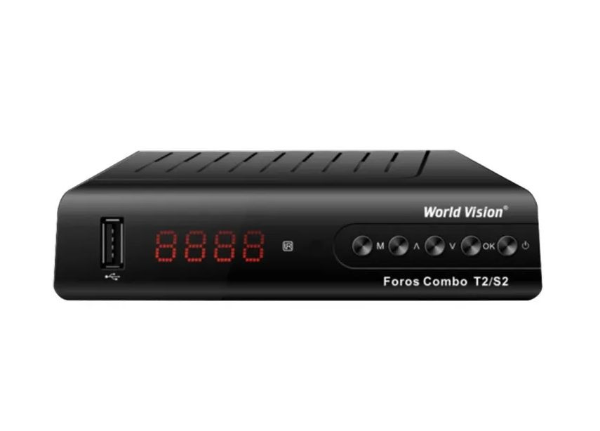 ТВ-ресивер World Vision Foros Combo T2/S2/С, черный купить по выгодной ...