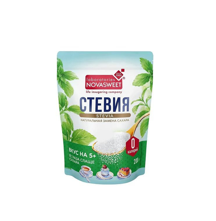 Novasweet Заменитель сахара, Стевия, 200 гр - купить с доставкой по ...