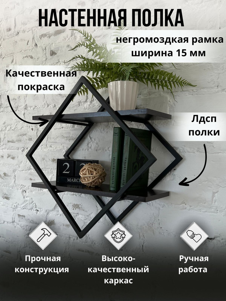 Полка DK LOFT Настенная, 40х23х40 см, 1 шт. - купить по низким ценам в ...