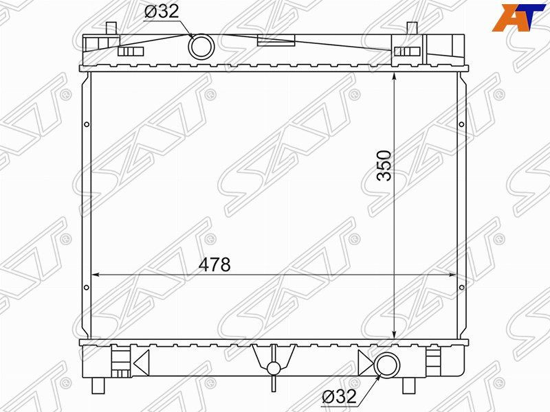 Радиатор охлаждения для Тойота Рактис 2005-2010, Toyota Ractis радиатор ...