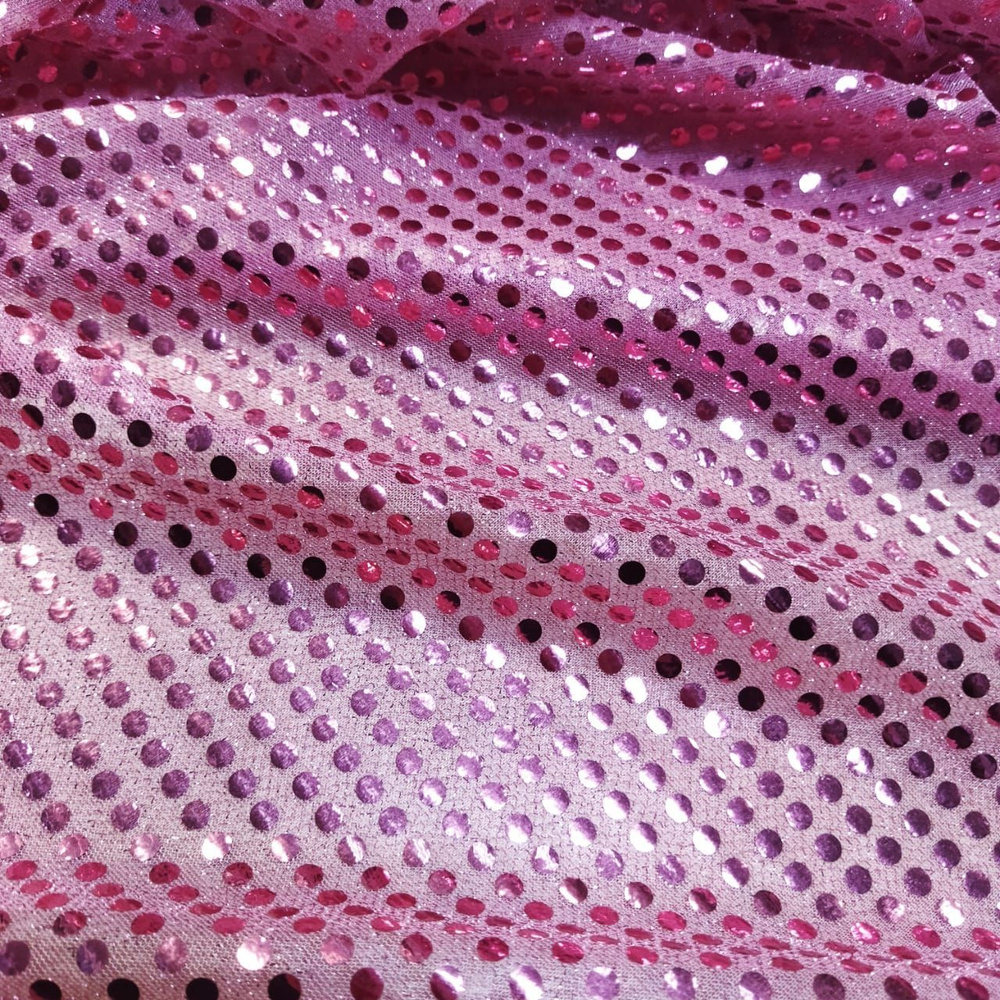 Пайетка на сетке, 2 метра, розовая. Ткань для шитья. - купить с ...
