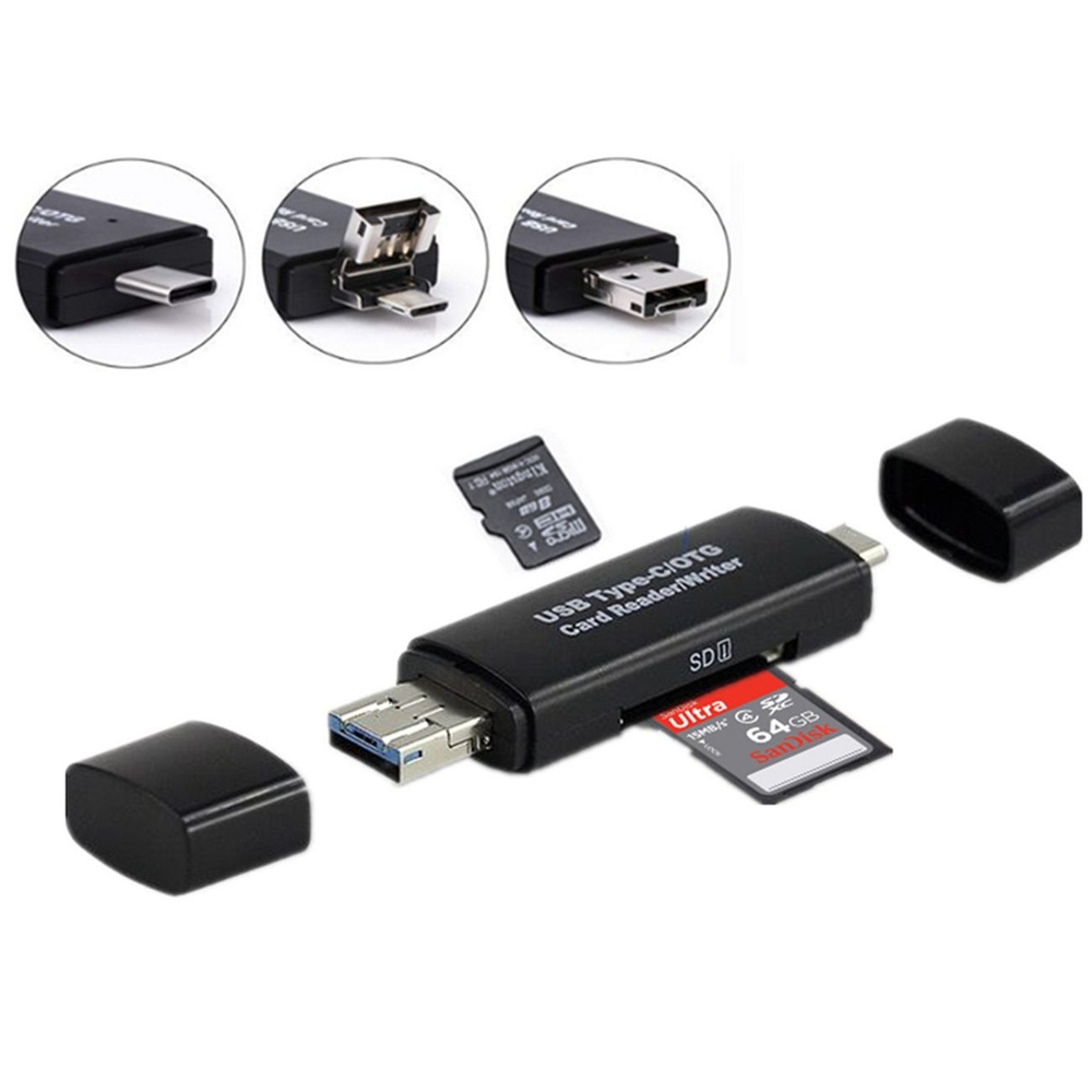 Многофункциональный универсальный Usb карт ридер 3в1 Card Reader Usb 2