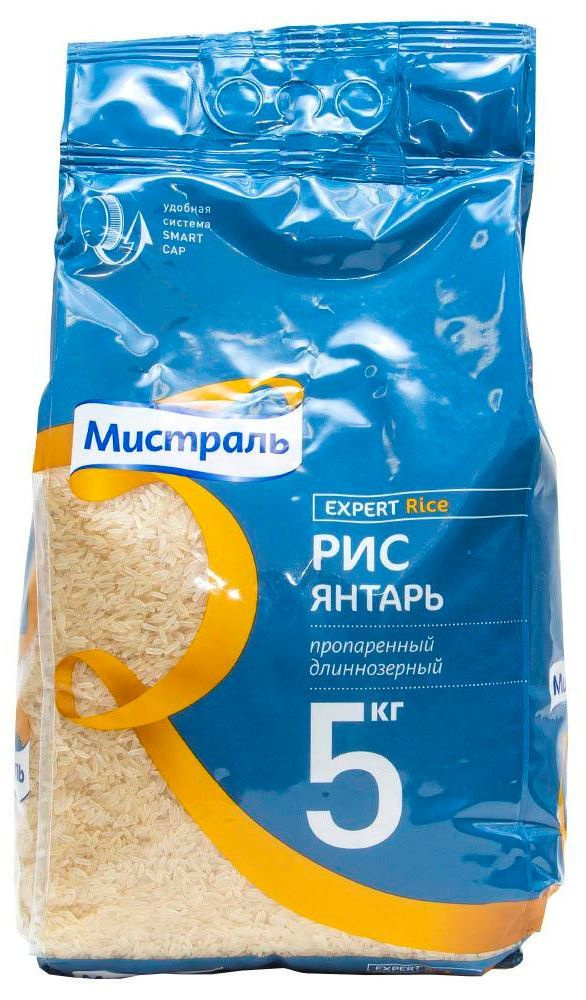 Рис Мистраль Янтарь пропаренный длиннозерный, 5 кг - купить с доставкой ...