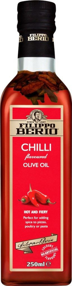 Масло оливковое FILIPPO BERIO Chilli, нерафинированное со вкусом чили ...