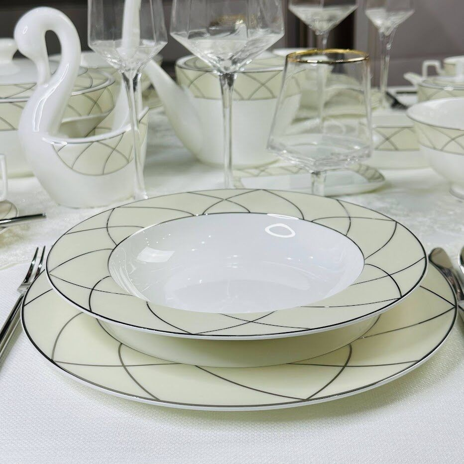 Набор тарелок Lenardi, Костяной фарфор, диаметр 23 см - купить по ...