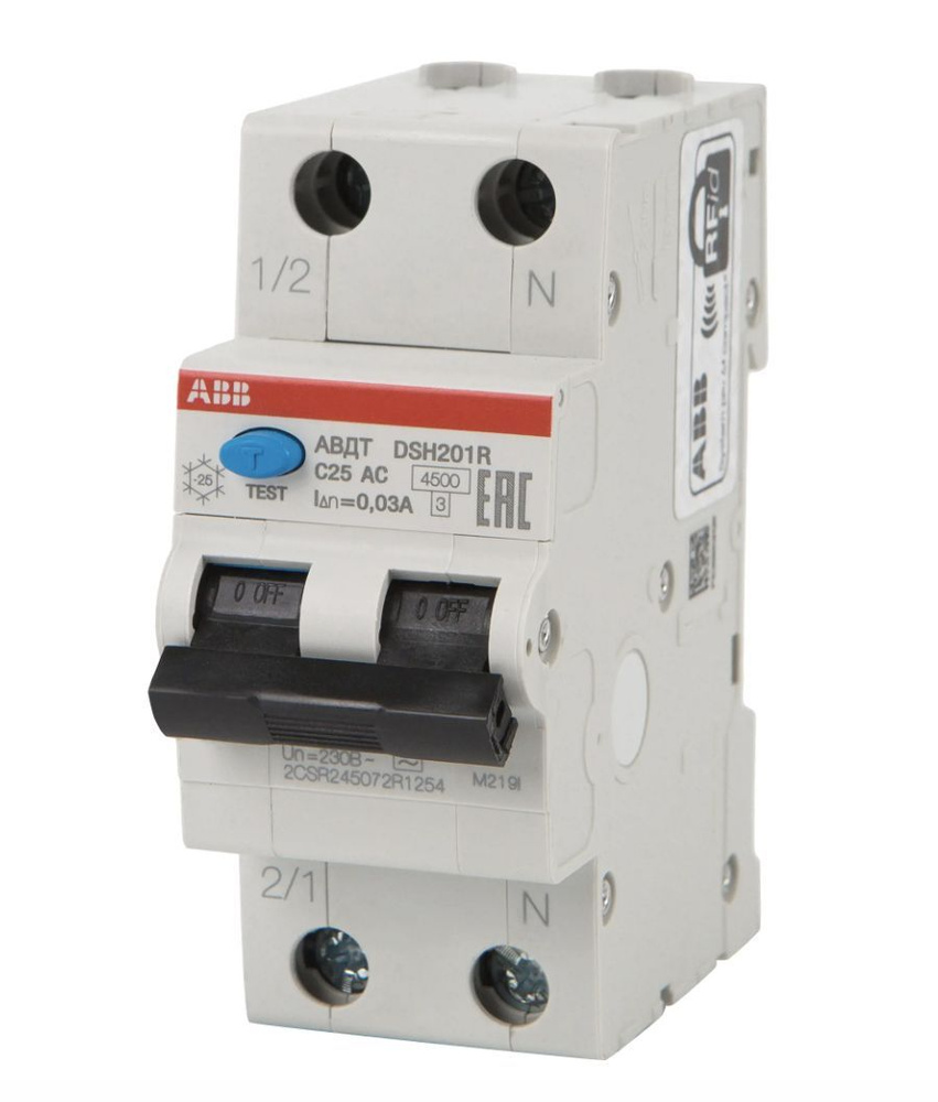 Дифференциальный переключатель ABB DS201 AC30 25А 30мА - 1шт. купить по низкой цене в интернет ...