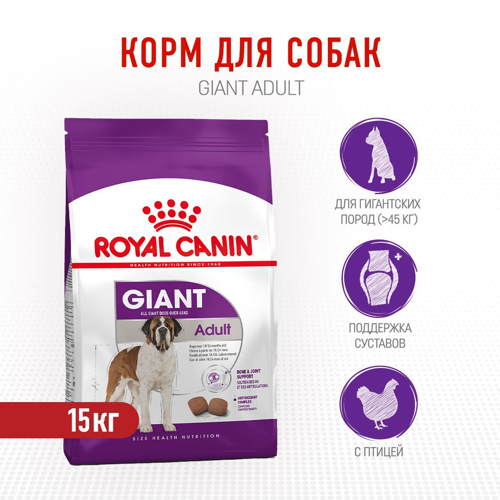 Royal Canin Giant Adult сухой корм для взрослых собак гигантских пород ...