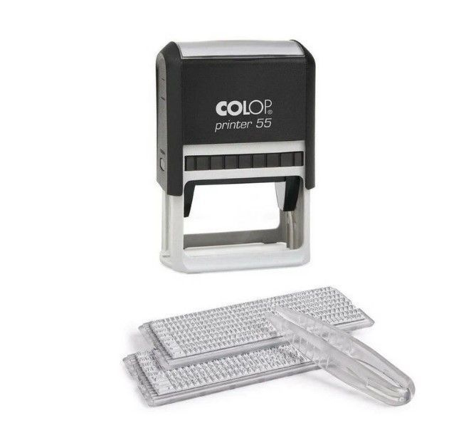 Самонаборный штамп 10стр. Colop Printer 55 SET-F (2 кассы, пинцет) 60 ...