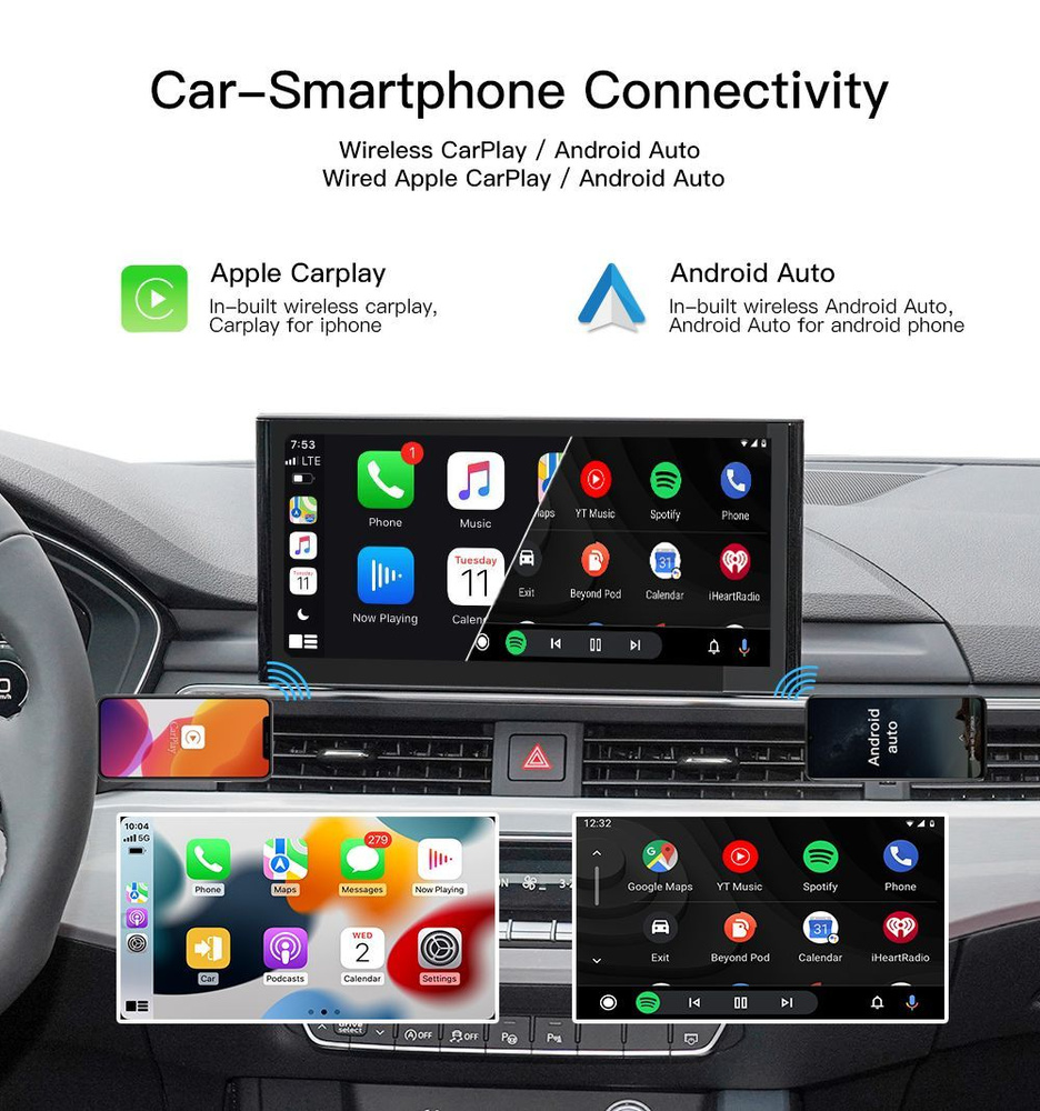 Hualingan Carplay Android Box для Audi A5 S5 RS5 2019-2023 Год MIB3 Air Box CarPlay Android 12.0 ...