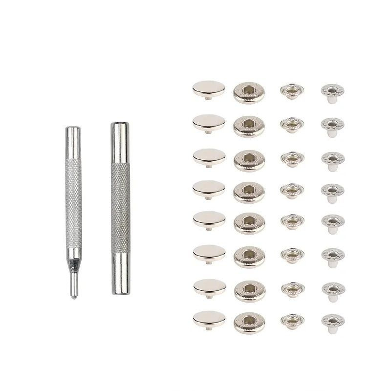 Кнопки для одежды Альфа 10 мм с установщиком 8 шт - купить с доставкой ...