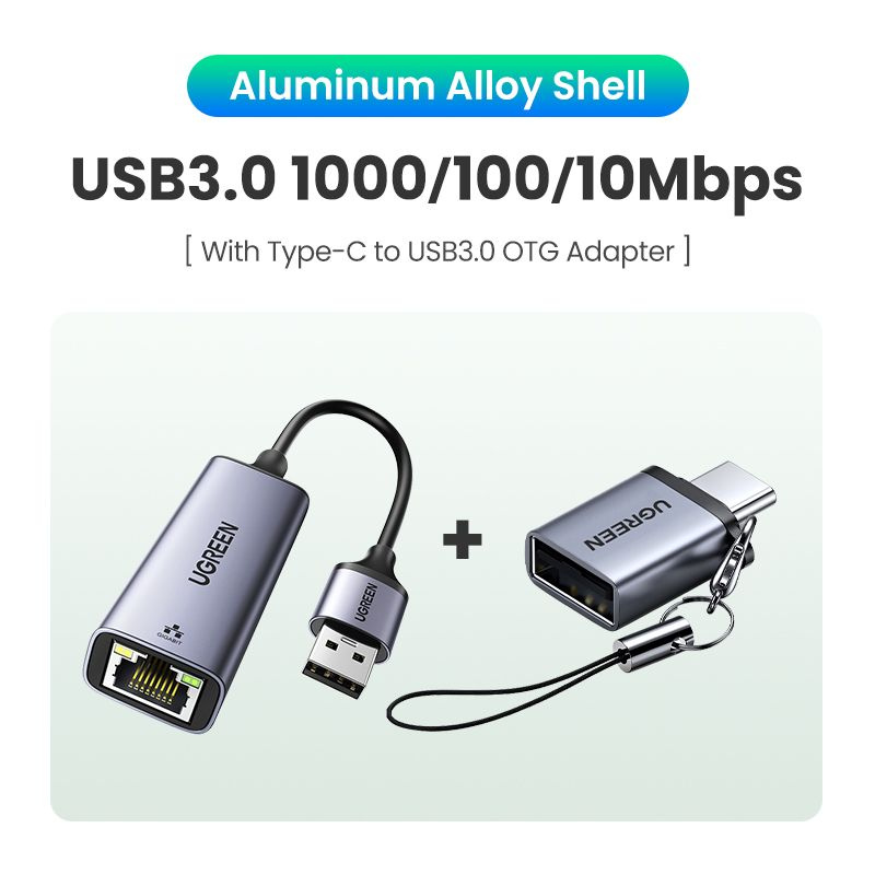 UGREEN USB Ethernet-адаптер USB3.0 1000 Мбит/с USB RJ45 Сетевая карта ...