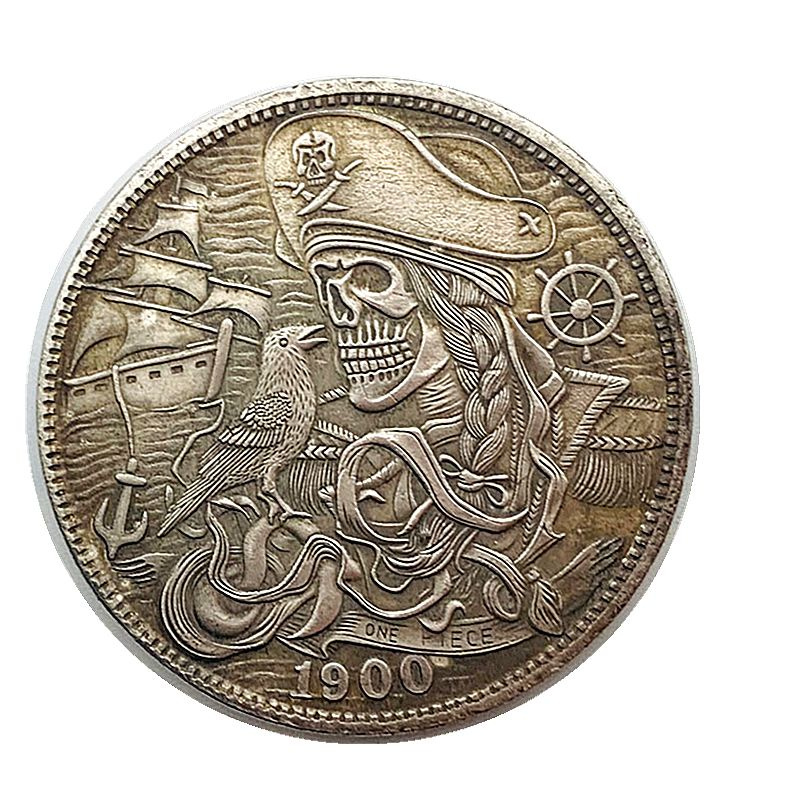 1 серебряный доллар США 1900 года "Череп и кости буканьера" - купить в ...