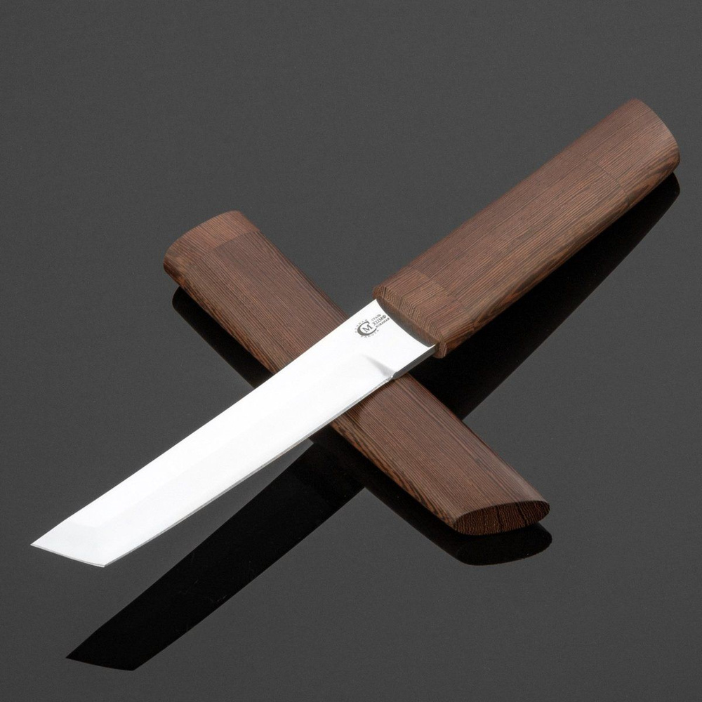 Нож Танто Ворсма в деревянных ножнах, сталь Х12МФ, рукоять венге ...
