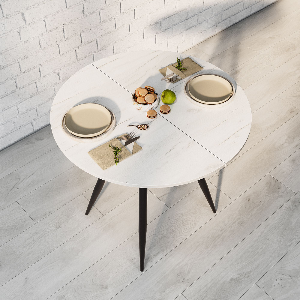 Стол обеденный ВВР Мебель Раздвижной Элип, 85х85х75.5 см - купить по ...