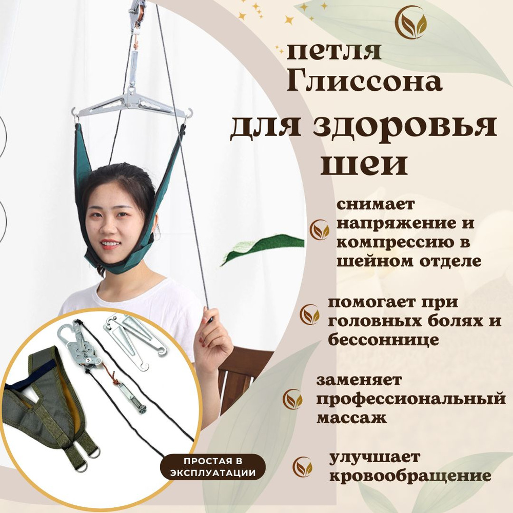 Петля Глиссона с креплением для турника, тренажер для шеи - купить по ...