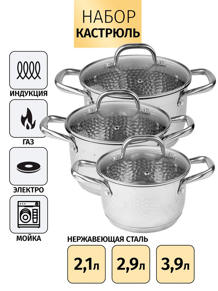 Royal chef Набор посуды для приготовления, 6 предм. - купить с ...