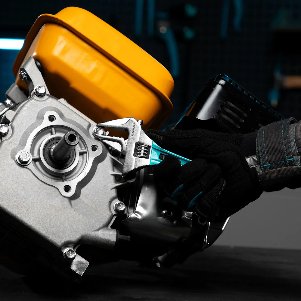 Gross 15566 Разводной ключ 160 мм, зев 43 мм, CrV, укороченная ручка ...