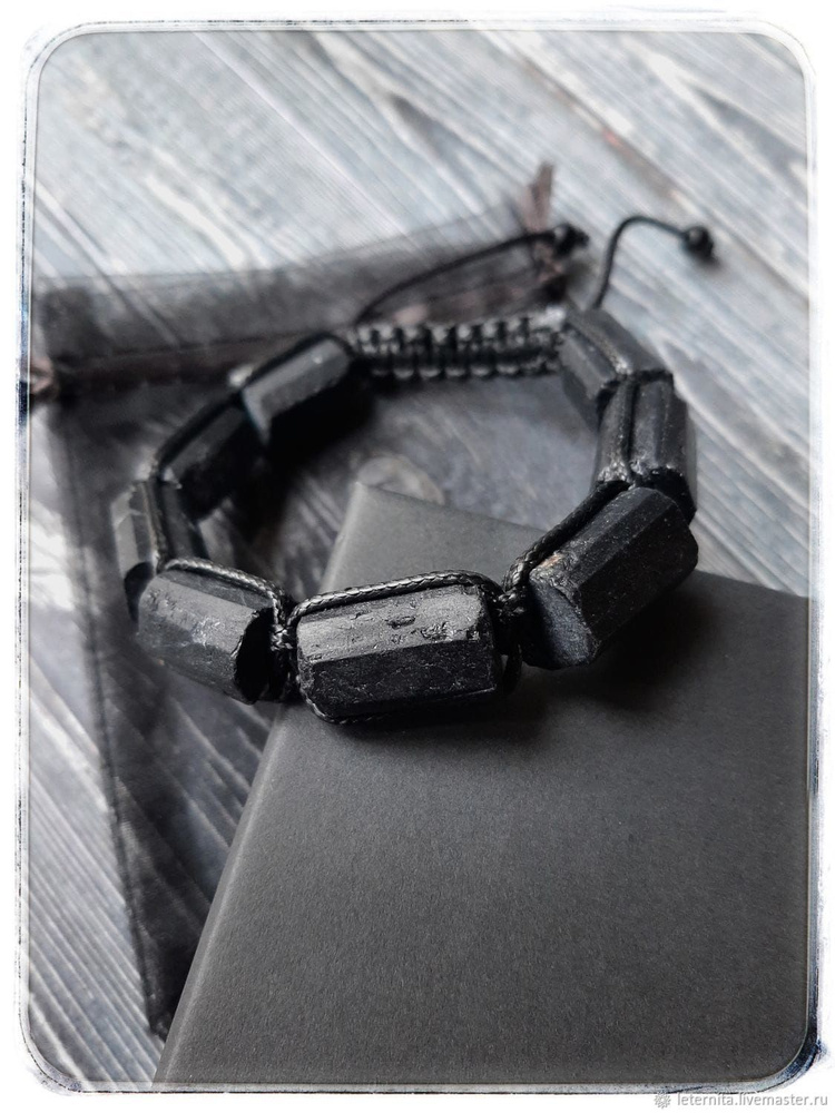 SWANKY jewelry Браслет Браслет мужской из натуральных камней турмалин ...