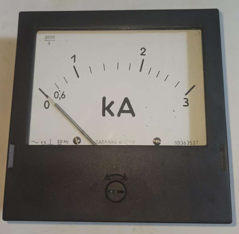 Килоамперметр переменного тока 3кА 3000/5 120х120мм - купить по ...