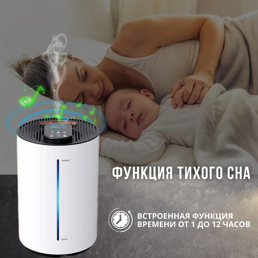 Увлажнитель воздуха для дома, 5,5 литра белый - купить с доставкой по ...