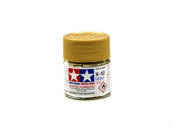 81512 Tamiya X-12 GOLD LEAF METALLIC, ACRYLIC PAINT MINI 10 ML. (ЗОЛОТО ...