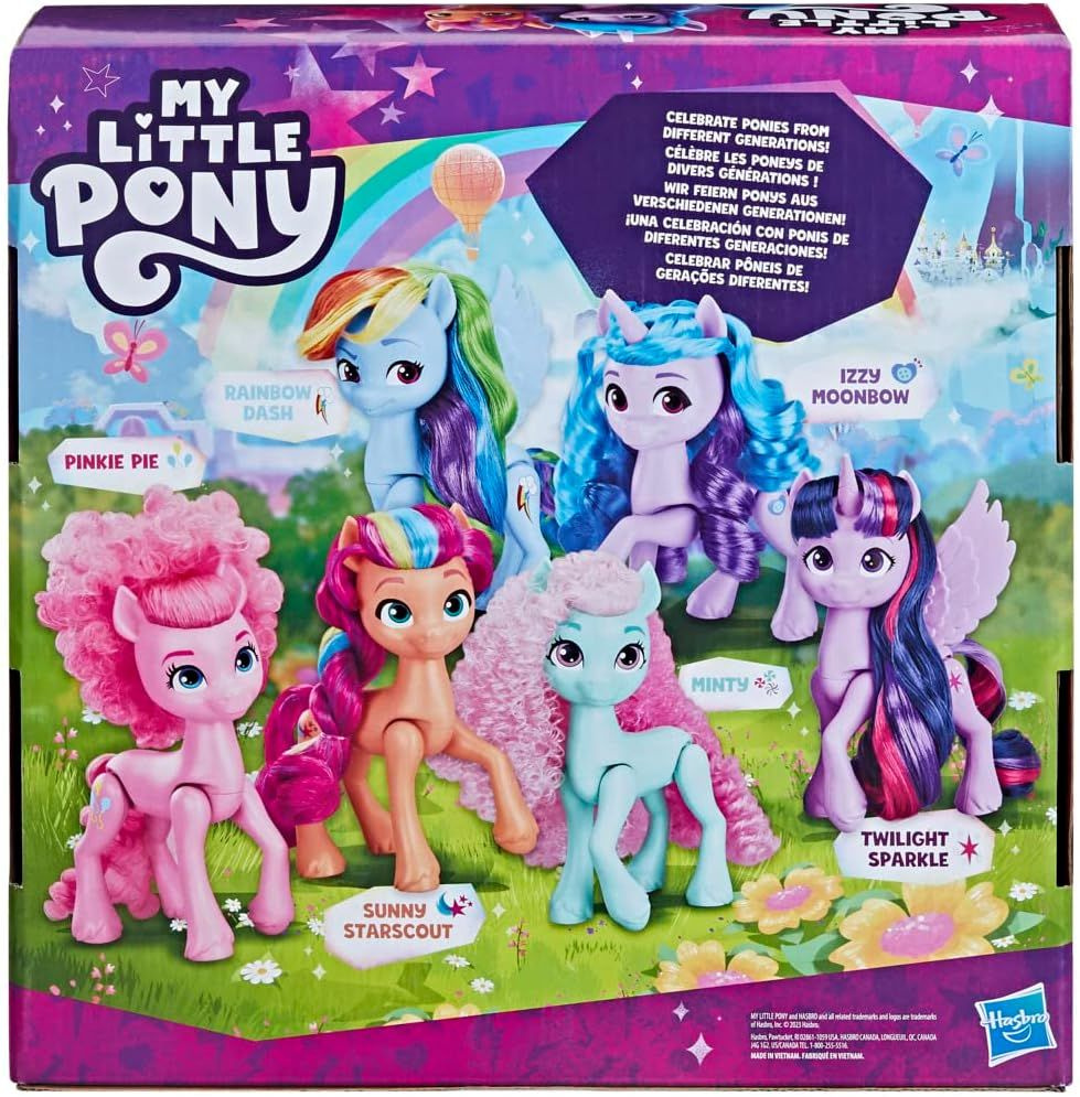 My Little Pony,Набор из 6 кукол Пони, 5,5-дюймовые куклы, новинка 2023 ...