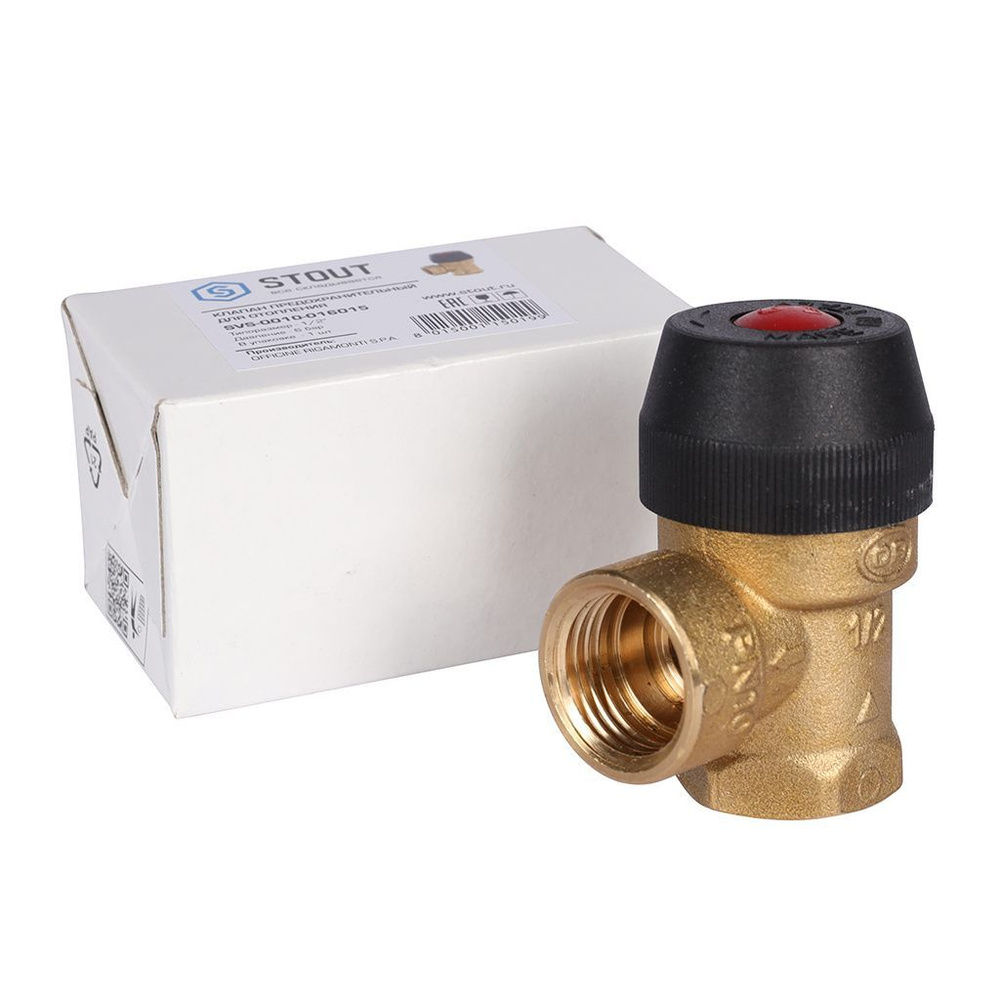 Клапан предохранительный 6 бар 1/2" Stout - купить в интернет-магазине ...