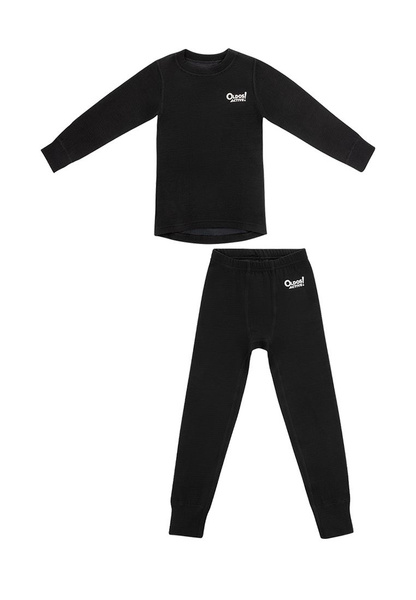 Комплект термобелья Мальчики OLDOS, размер 140 Зима Полиакрилонитрил, Шерсть черный Повседневный ...