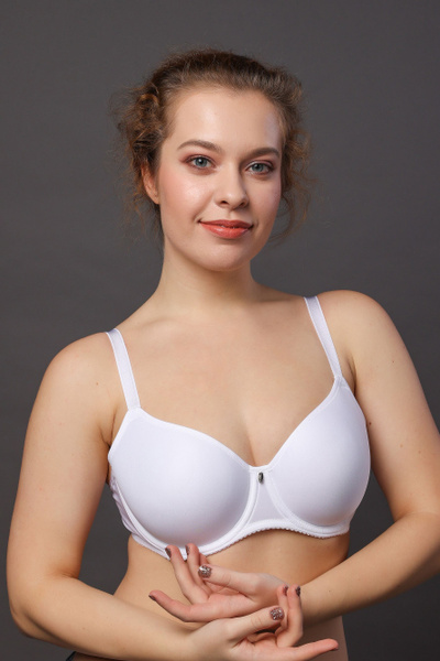 Бюстгальтер Женский Milavitsa на косточках, размер 80B белый Полиэстер Повседневный Беларусь ...