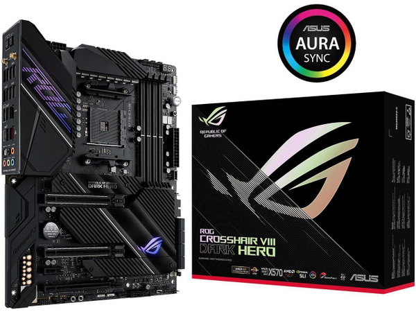 ASUS ROG Crosshair VIII Dark Hero AM4 AMD X570S SATA 6 Гбит/с ATX AMD ...