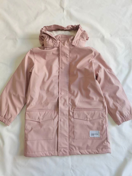 Дождевик Девочки, Мальчики KULING Бахрома, Воротник розовый отложной Softshell, Waterproof ...