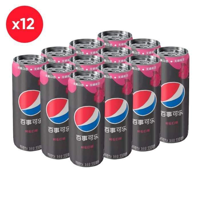 Газированный напиток Pepsi Black Raspberry Zero Sugar со вкусом малины ...