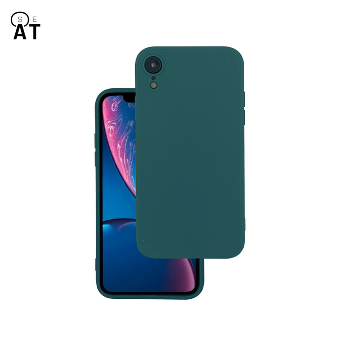 Силиконовый чехол AT Case на IPhone XR (Айфон ХР) с квадратными гранями ...