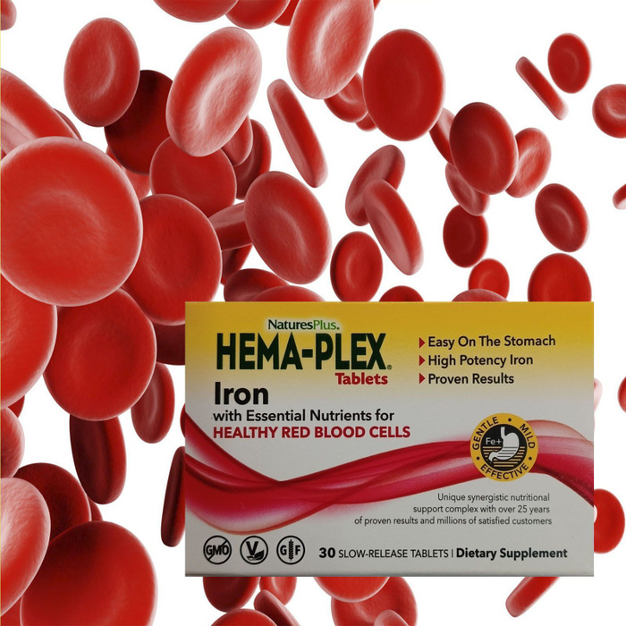 Комплекс HEMA-PLEX хелатное железо 30 таблеток с длительным ...