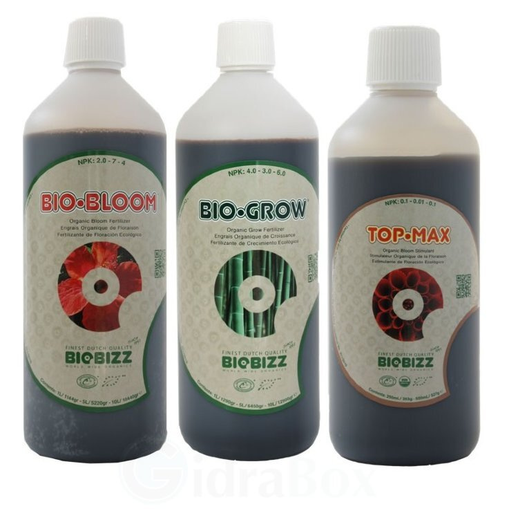Комплект удобрений BioBizz Indoor pack (Grow+Bloom+TopMax) 3x1 л купить ...