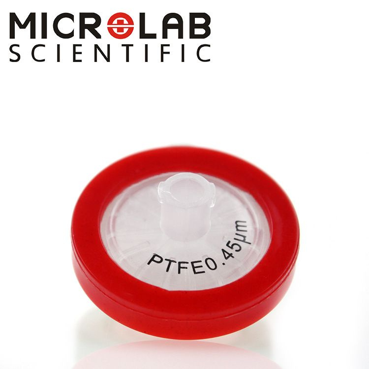 100 шт Шприцевой фильтр (PTFE)ПТФЭ Одноразовый гидрофобный,шприцевой ...
