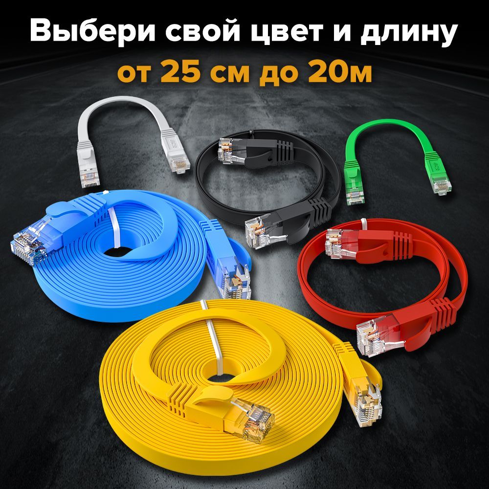 Кабель RJ-45 Ethernet GCR GREEN CONE RETAIL GCR-LNC65 - купить по низкой цене в интернет ...