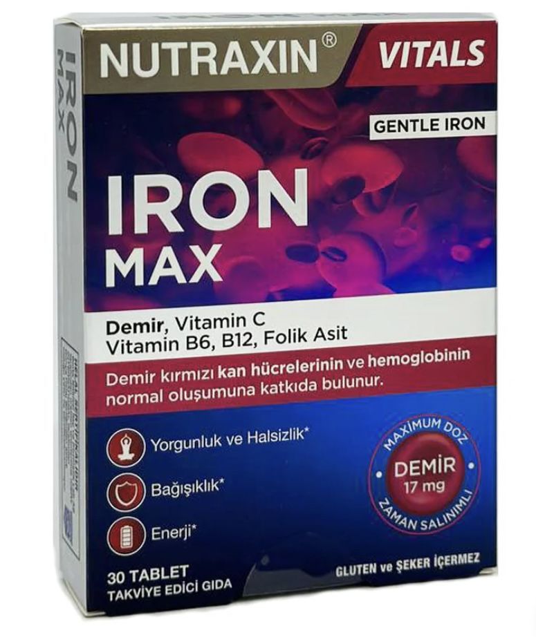 Nutraxin Vitals Iron Max 30 таблеток купить на OZON по низкой цене ...