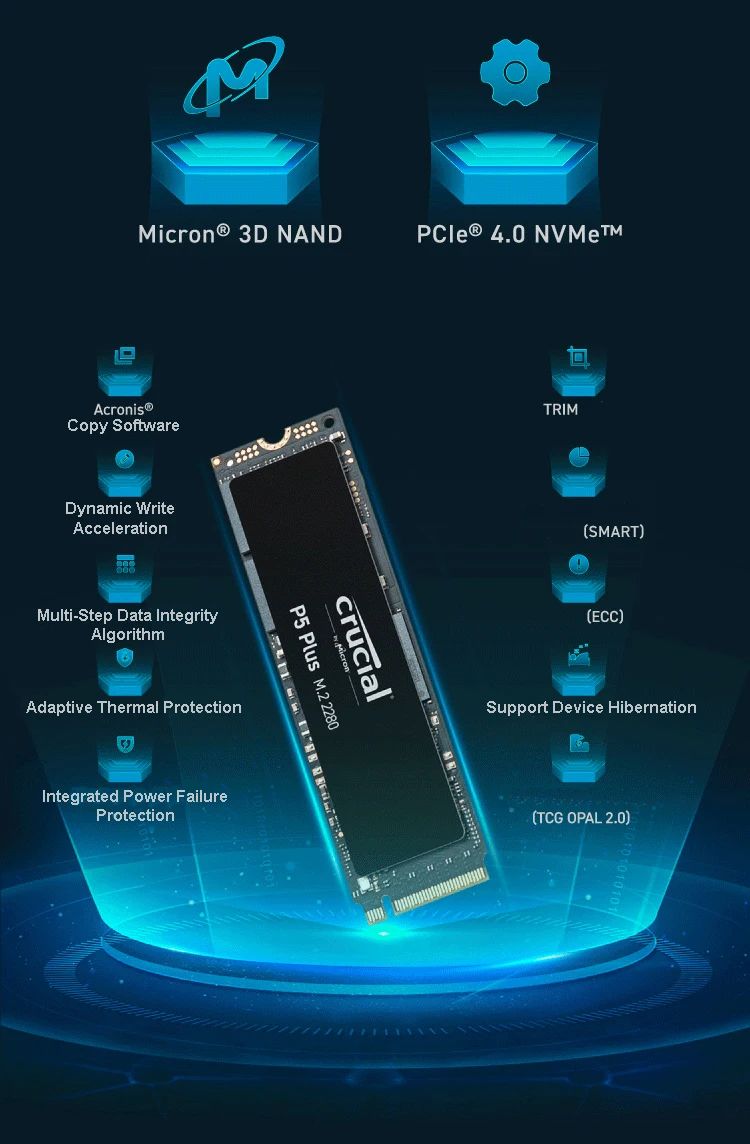 1 ТБ Внутренний SSD-диск Crucial CT1000P5SSD8 (CT1000P5SSD8) - купить ...