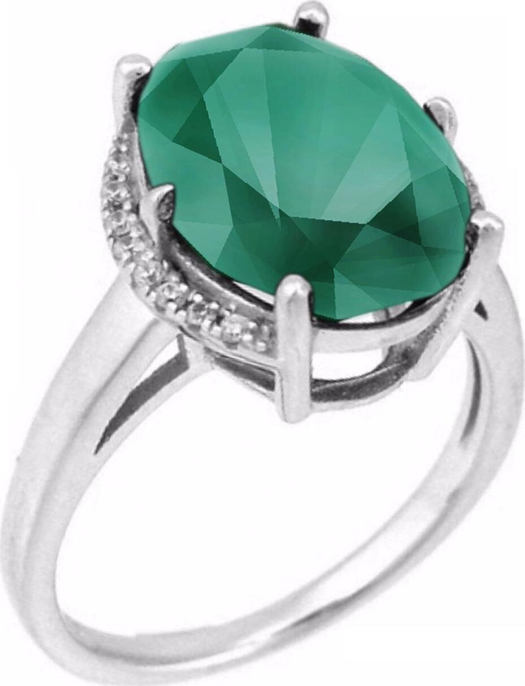 Кольцо с аквамарином из серебра 925 пробы с больши камнем - купить с ...